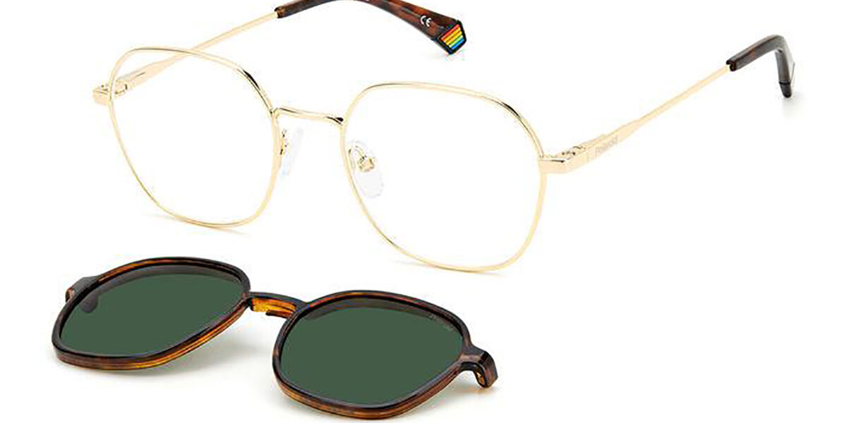 PLD 6184/CS with Clip-on Polarized sunglasses Tortoise Gold ...