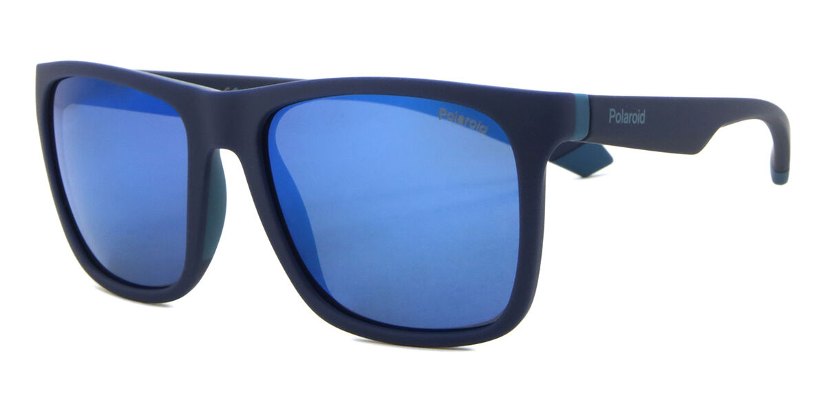 Lentes de Sol Polaroid PLD 2141/S Polarized VGL/5X Matte Blue Azure ...