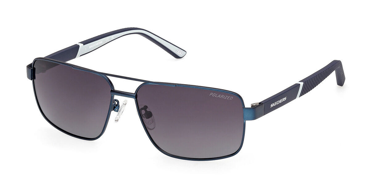 Skechers SE00157 Polarized 90D Pilot Matte Aegean Blue Sunglasses ...