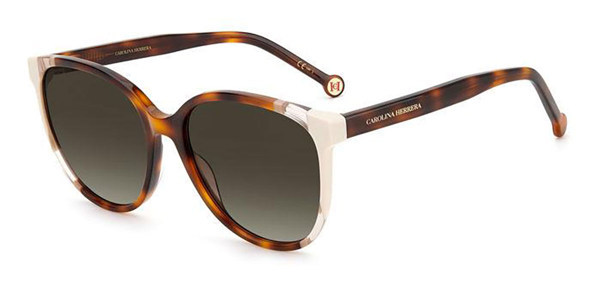 Carolina Herrera CH 0063/S C1H/HA Sunglasses White Tortoise | VisionDirect Australia