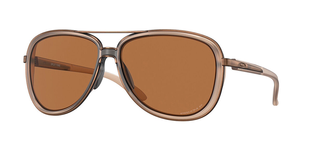 Oakley OO4129 SPLIT TIME Polarized 412923 Sunglasses Transparent Opaque ...