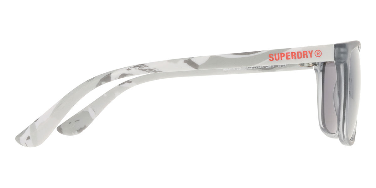 Superdry SDS SHOCKWAVE 113 Rectangulaire Gris Transparent lunettes de ...