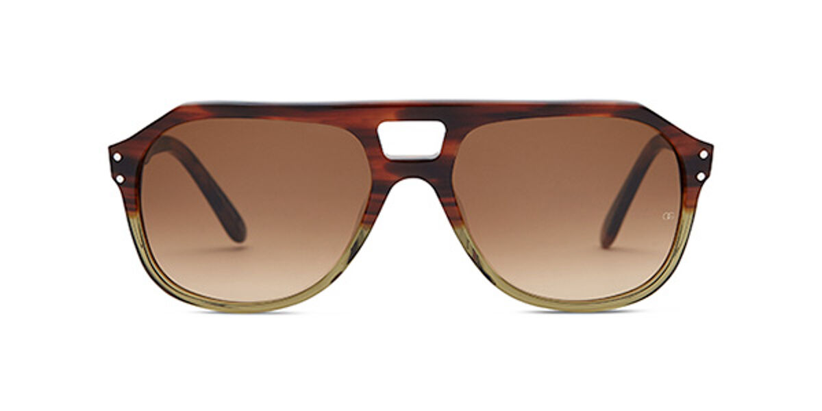 Oliver Goldsmith Glyn Olive Seabed Sunglasses in Tortoiseshell ...