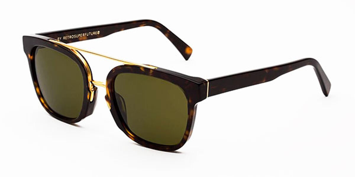 Retrosuperfuture Akin IGFE 4AB Sunglasses Dark Havana/Gold | VisionDirect Australia