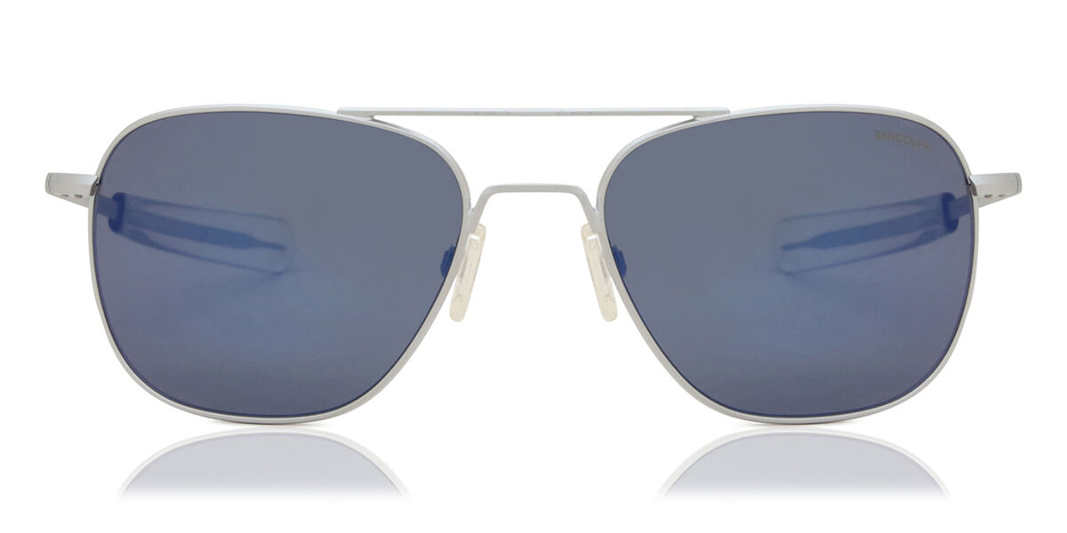 Randolph Engineering Aviator AF158 Sunglasses Matte Silver | VisionDirect Australia