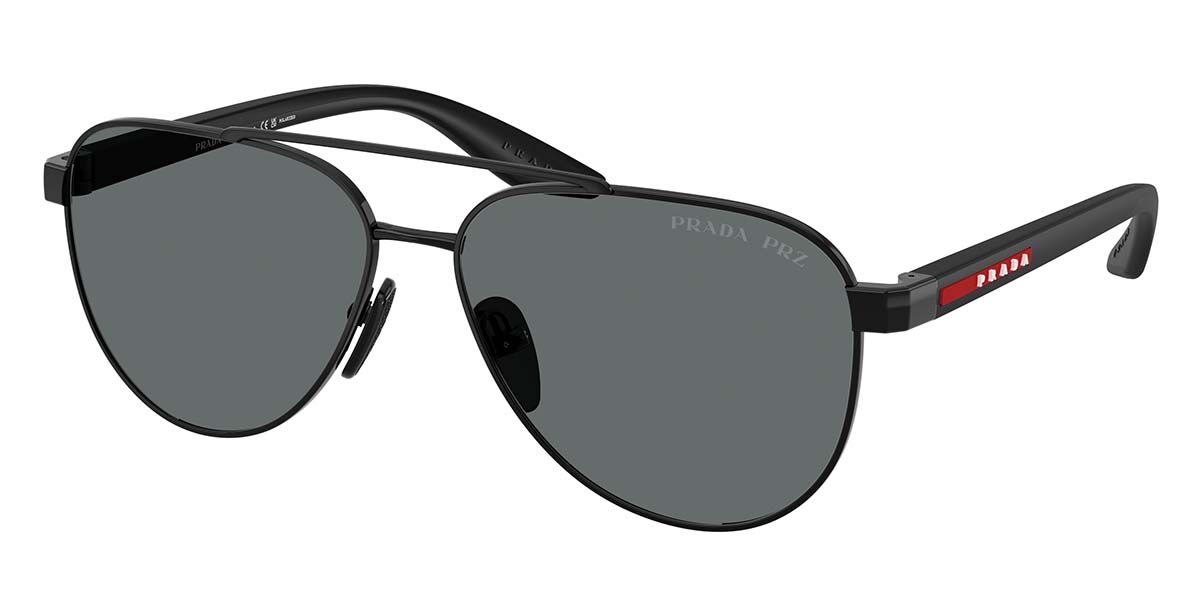 Lunettes de Soleil Prada Linea Rossa PS A52S Polarized 1AB5Z1 Noir ...