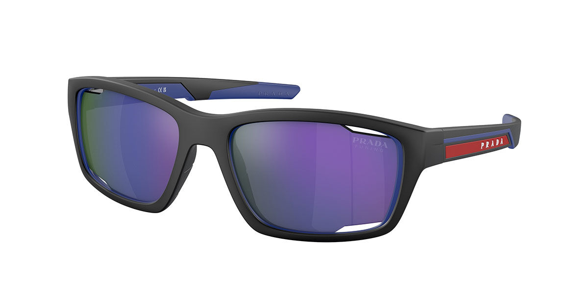 Lunettes de Soleil Prada Linea Rossa PS 04YS 16G05U Matte Black On Blue ...