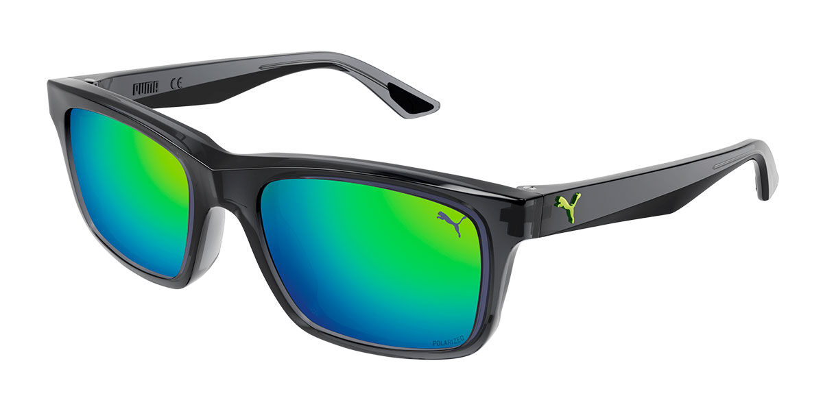 Puma PU0402S Polarized 003 Sunglasses in Transparent Grey ...