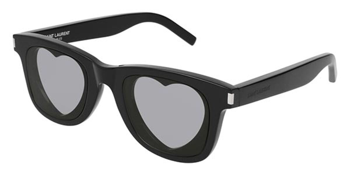 Saint Laurent SL 51 HEART 001 Sunglasses in Black | SmartBuyGlasses USA