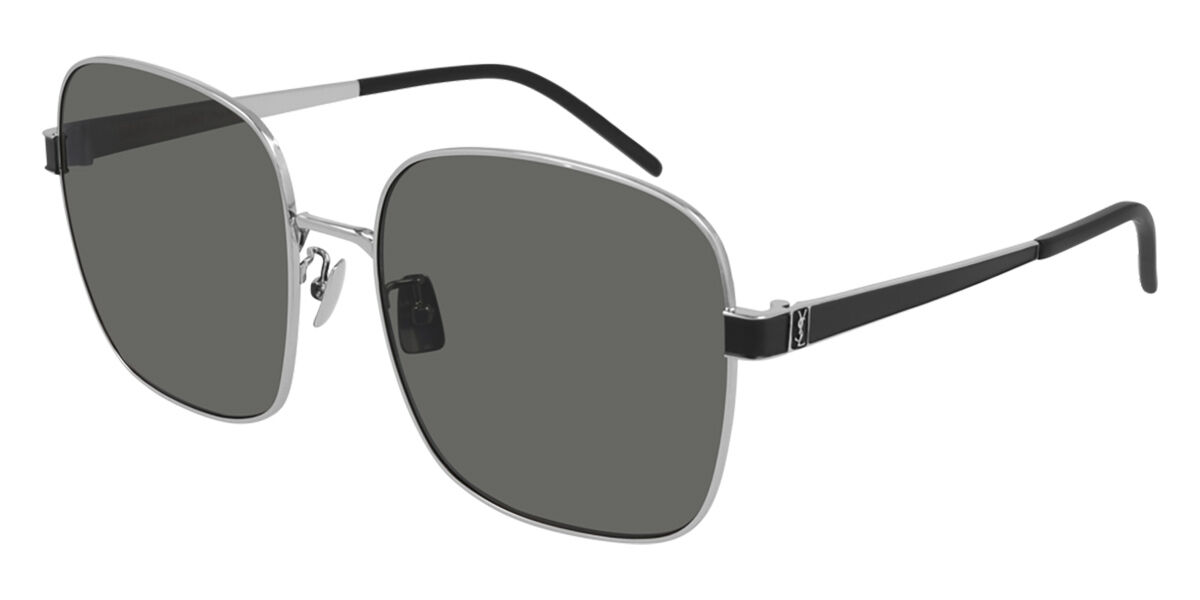 Saint Laurent SL M75 001 Sunglasses Silver | VisionDirect Australia
