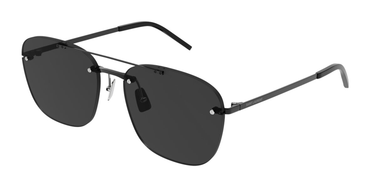 Saint Laurent SL 309 RIMLESS 001 Sunglasses Matte Black | VisionDirect ...
