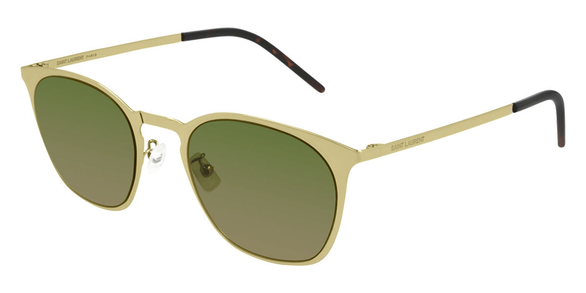 Saint Laurent SL 28 SLIM METAL 004 Sunglasses in Gold | SmartBuyGlasses USA