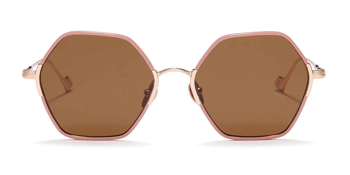 Sunday Somewhere YANNI II C4 Geometric Pink/Gold Sunglasses ...