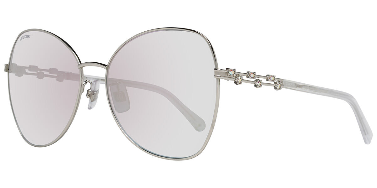 Swarovski SK0290F Asian Fit 16Z Sunglasses in Silver | SmartBuyGlasses USA
