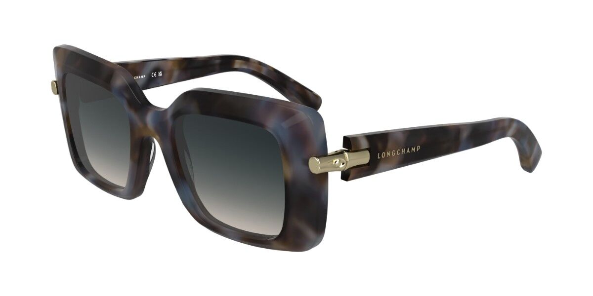 Longchamp LO776S N 430 Square Blue Brown Tortoise Sunglasses ...