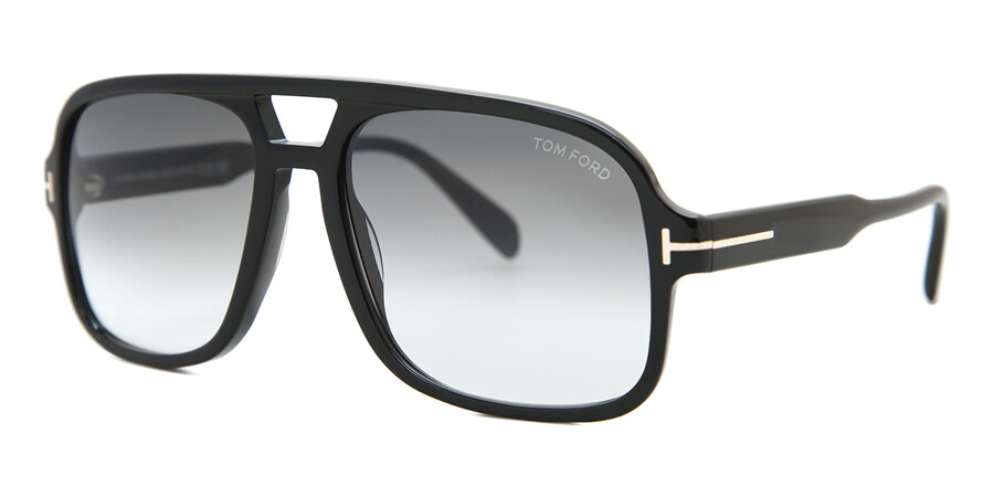 Tom Ford FT0884 FALCONER-02 01B Pilot Shiny Black Sunglasses ...