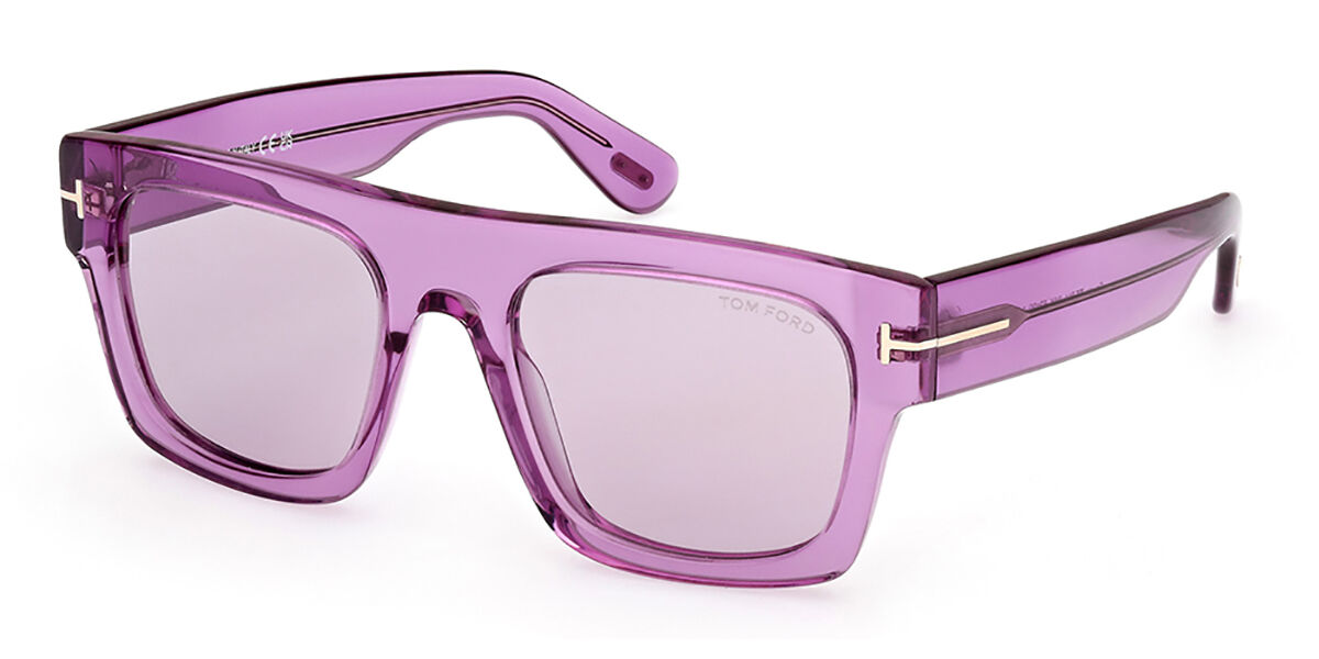 Tom Ford FT0711 FAUSTO 81Y Sunglasses Transparent Violet | VisionDirect ...