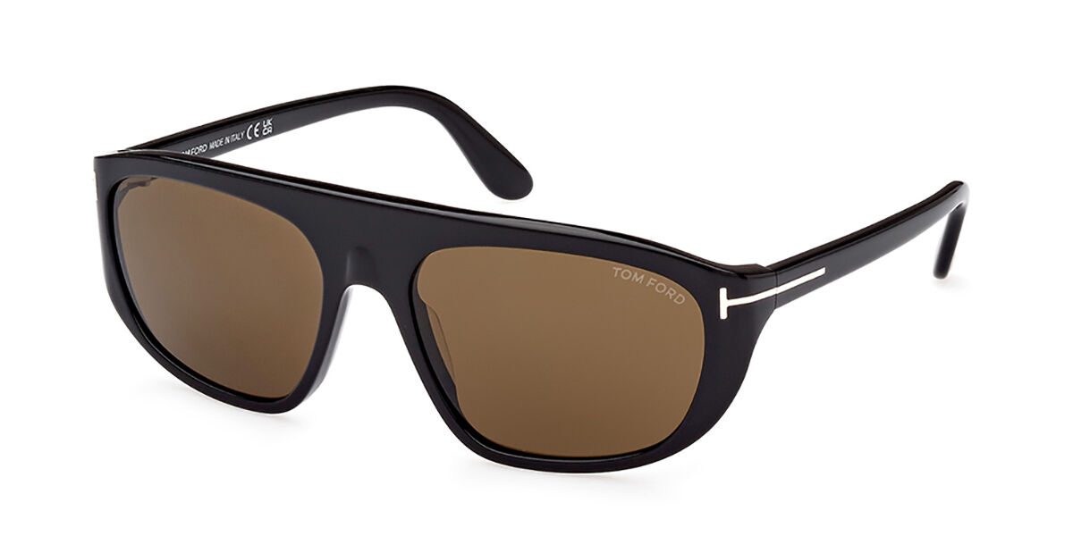Tom Ford FT1002 EDWARD-02 01J Sunglasses in Shiny Black ...