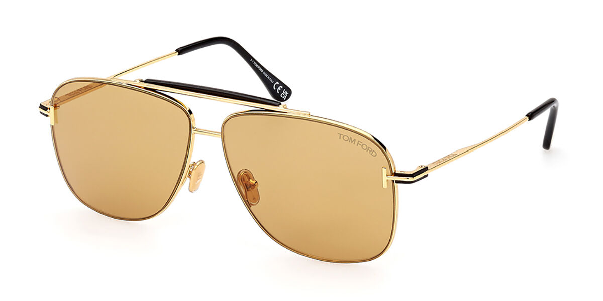 Tom Ford FT1017 JADEN 30E Sunglasses in Glossy Gold | SmartBuyGlasses USA