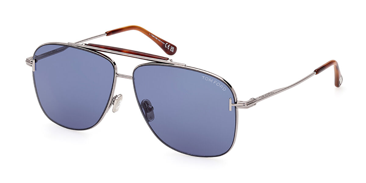 Tom Ford FT1017 JADEN 14V Sunglasses Shiny Ruthenium Silver ...