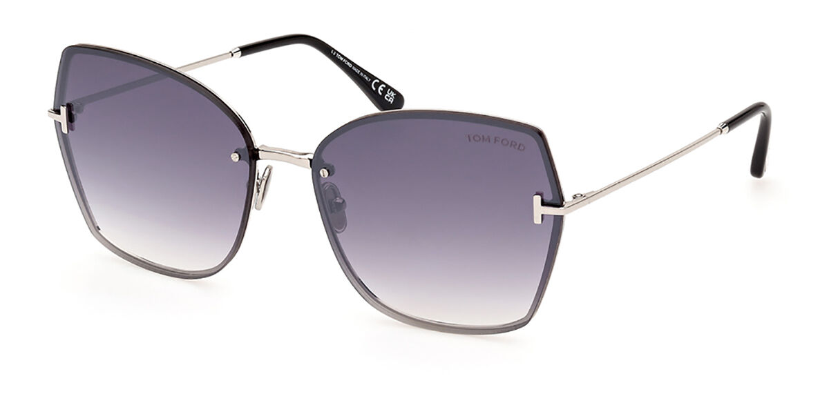 Tom Ford FT1107 NICKIE-02 16C Sunglasses Shiny Palladium Silver ...
