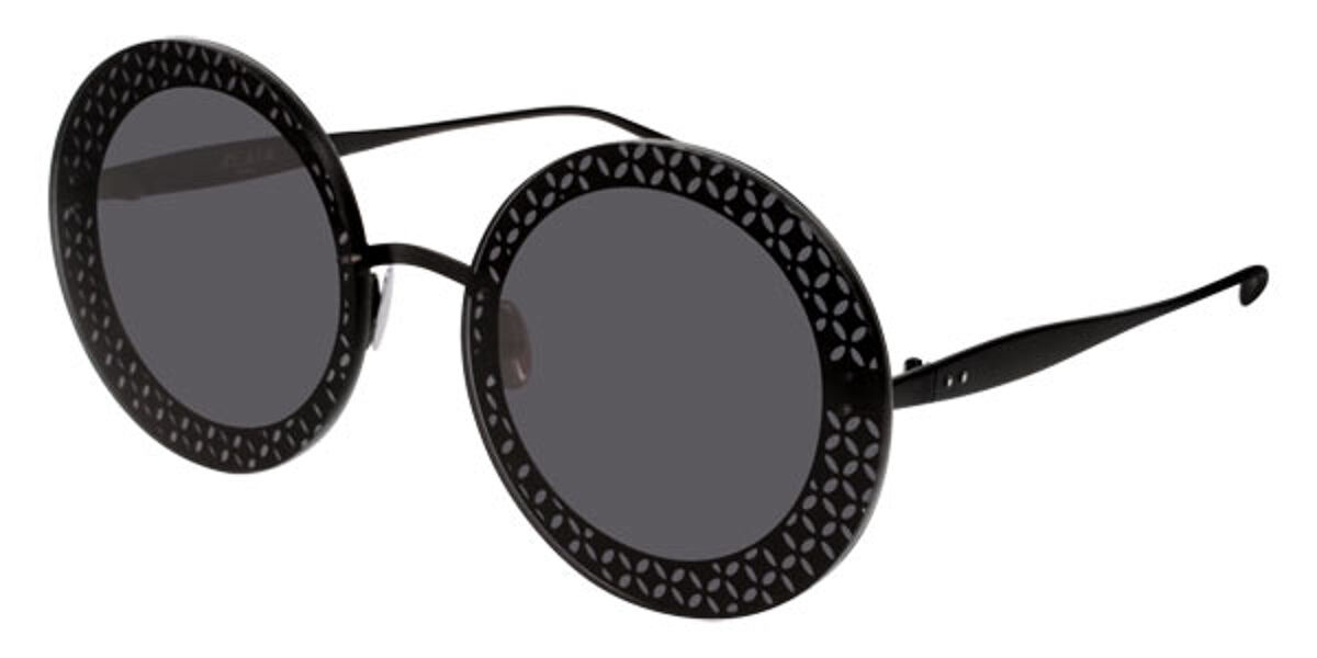 Azzedine Alaia AA0017S 001 Round Black Sunglasses | SmartBuyGlasses US