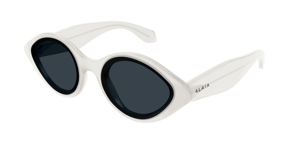 Azzedine Alaia AA0069S 002 Sunglasses Frosted White | VisionDirect ...