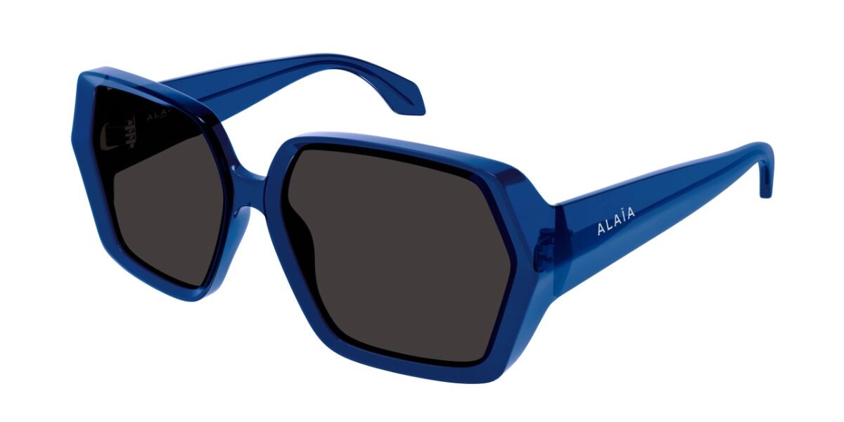 Azzedine Alaia AA0077S 002 Geometric Transparent Blue Sunglasses ...