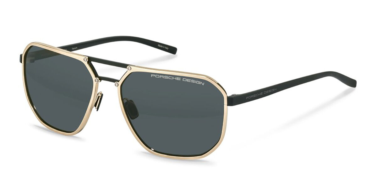 Porsche Design P8971 Polarized B416 Sunglasses Gold/Black | VisionDirect Australia