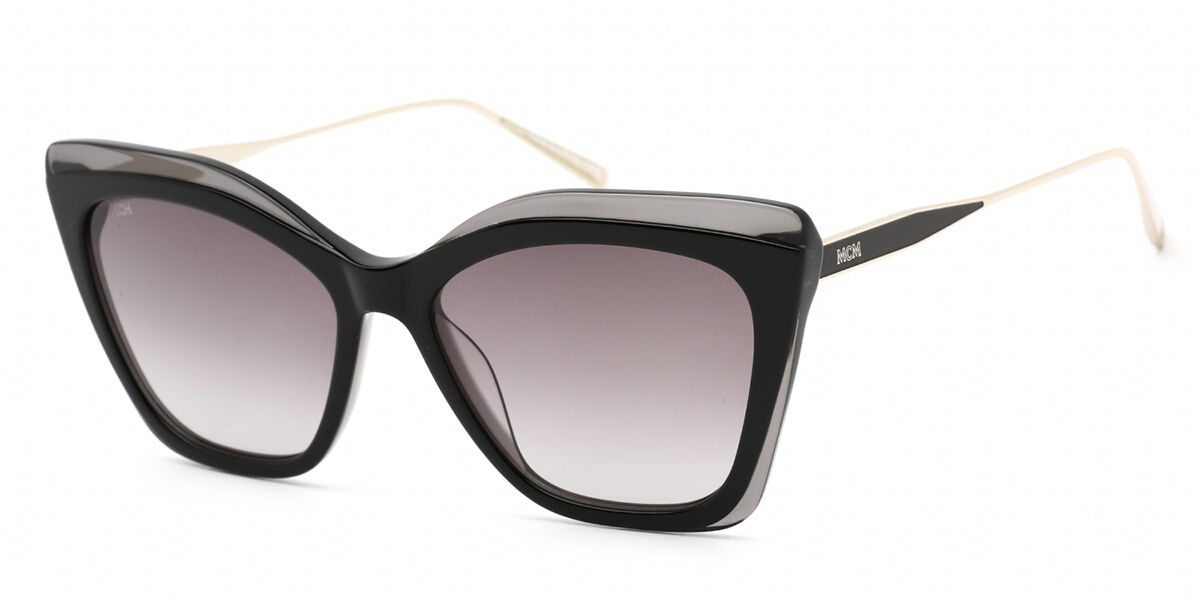 MCM 698S 022 Sunglasses in Black Iron on Transparent Grey ...