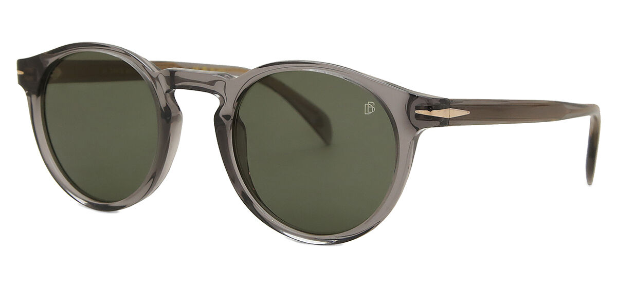 David Beckham DB 1036/S KB7/QT Oval Transparent Grey óculos de sol ...