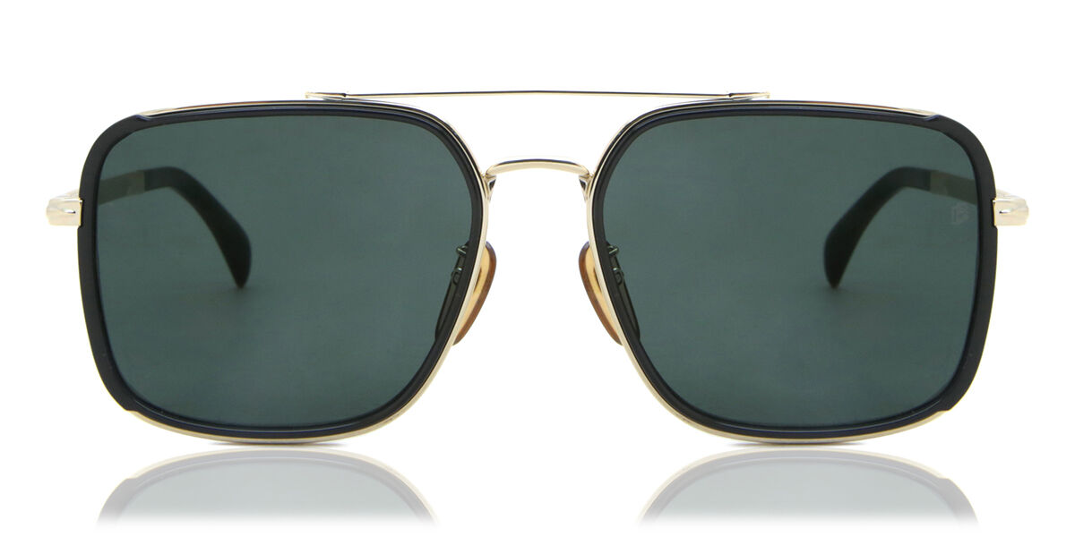 David Beckham DB 7083/G/S Asian Fit 2M2/MT Sunglasses in Black Gold ...