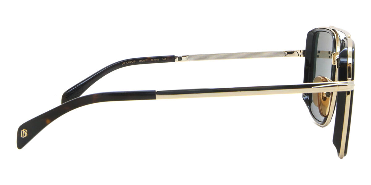 Lunettes de Soleil David Beckham DB 7083/G/S Asian Fit 2M2/MT Doré Noir ...