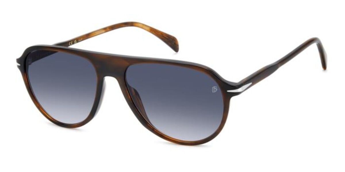 David Beckham DB 1200/S EX4/08 Pilot Brown Horn Sunglasses ...