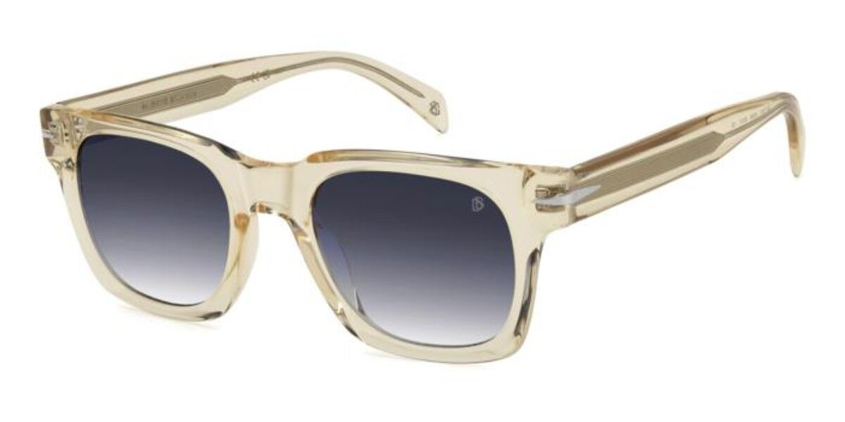 David Beckham DB 7160/S 40G/08 Square Transparent Oyster Bisque Yellow ...