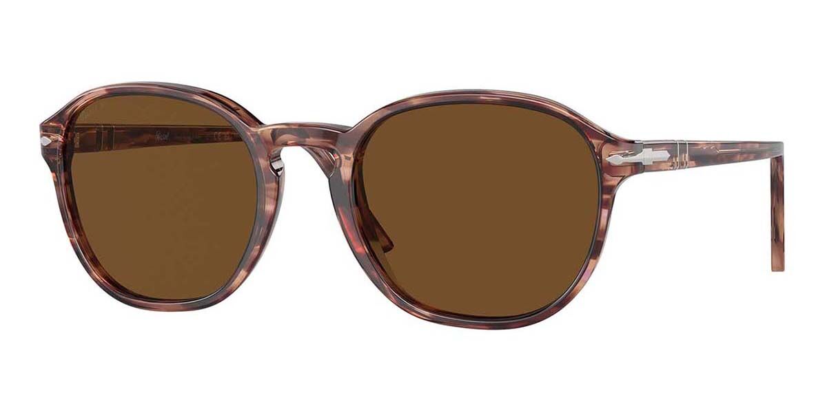 Persol PO3343S Polarized 120957 Sonnenbrille Bordeaux Horn ...