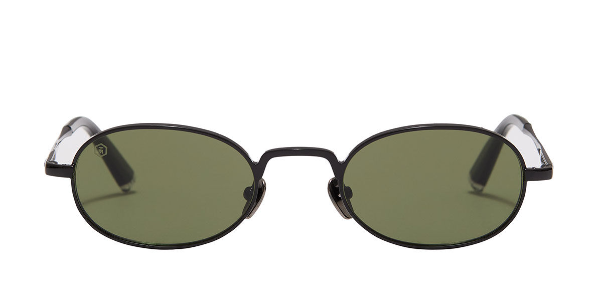 Taylor Morris Astoria C2 Oval Shiny Black Sunglasses | SmartBuyGlasses NZ