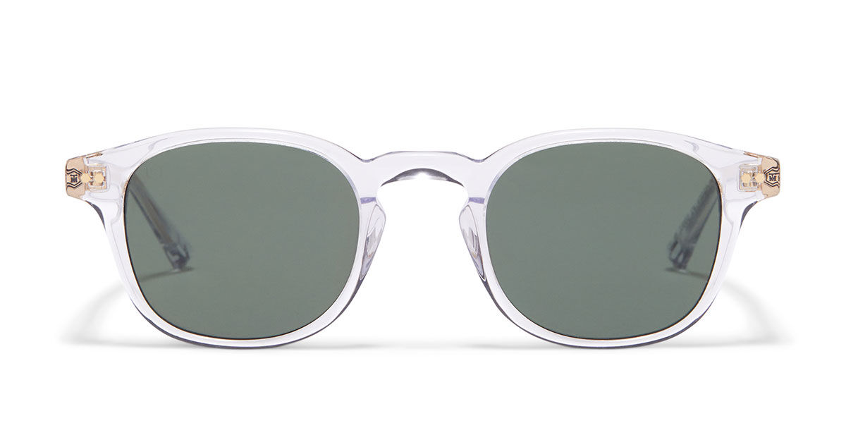 Taylor Morris Eagle C4 Square Clear/Shiny Gold Sunglasses ...