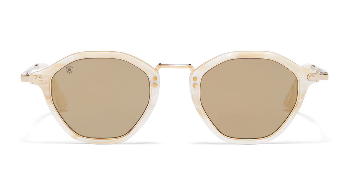 Taylor Morris Hillgate C4 Geometric Shiny Pearl Marble White/Shiny Gold ...