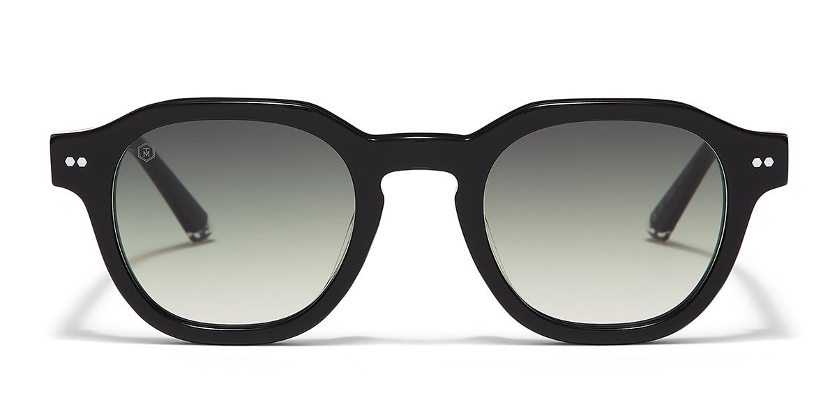 Taylor Morris Regent C1 Oval Shiny Black Sunglasses | SmartBuyGlasses NZ