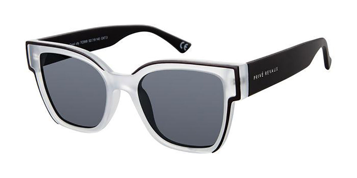 Privé Revaux CAROL CITY/S Polarized 7C5/M9 Sunglasses Frosted Clear ...