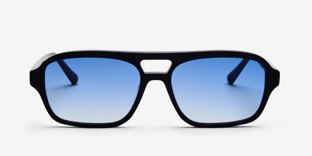 Messy Weekend BURT Black Gradient Blue Sunglasses in Black ...