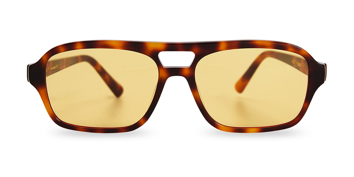 Messy Weekend BURT Tortoise Yellow Sunglasses in Dark Tortoise ...