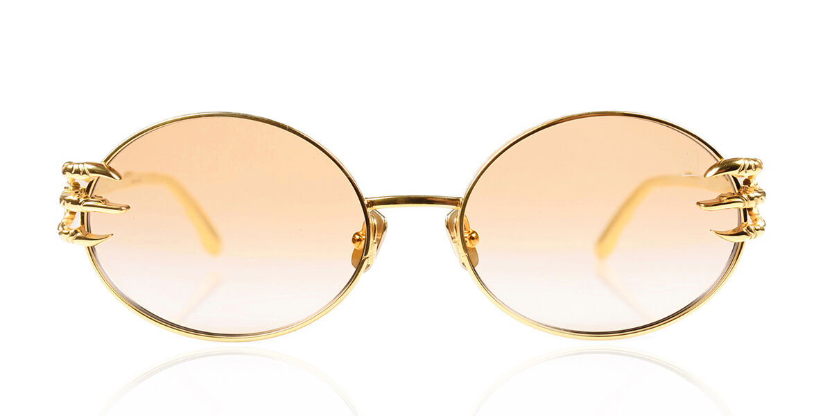 Anna-Karin Karlsson CLAW AVENTURE Gold Oval Gold Sunglasses | Vision ...