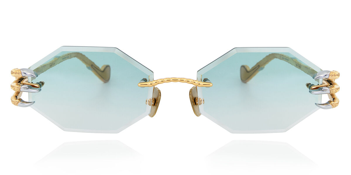 Anna-Karin Karlsson THE CLAW NEST - OCTAGONAL Gold Blue Sunglasses Gold ...
