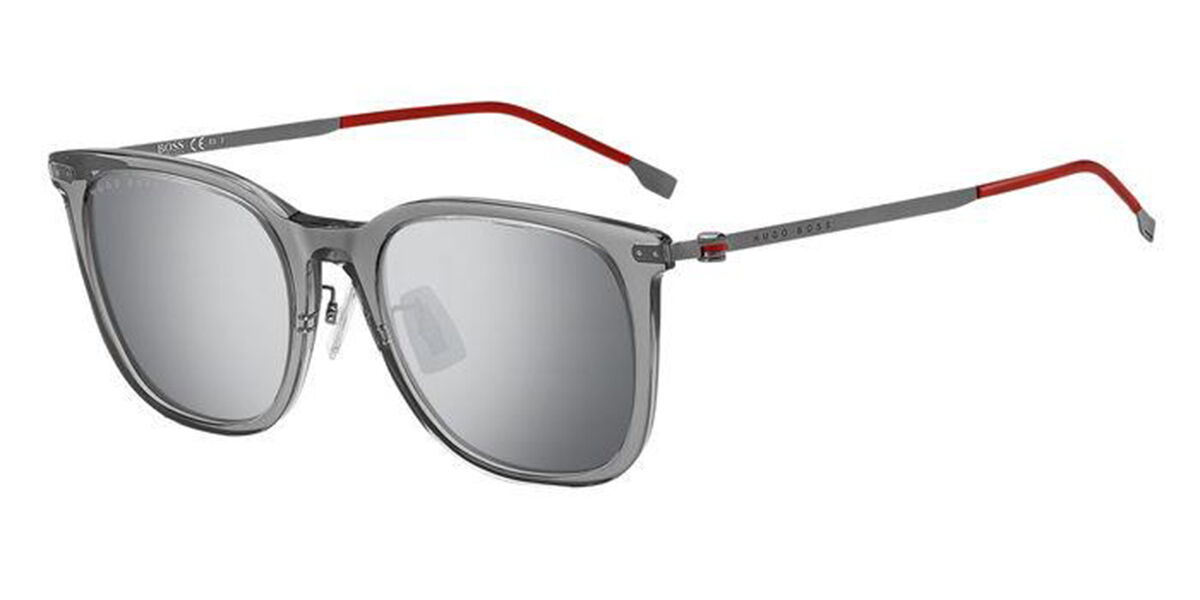 Boss 1347/F/SK Asian Fit KB7/DC Sunglasses Grey | VisionDirect Australia