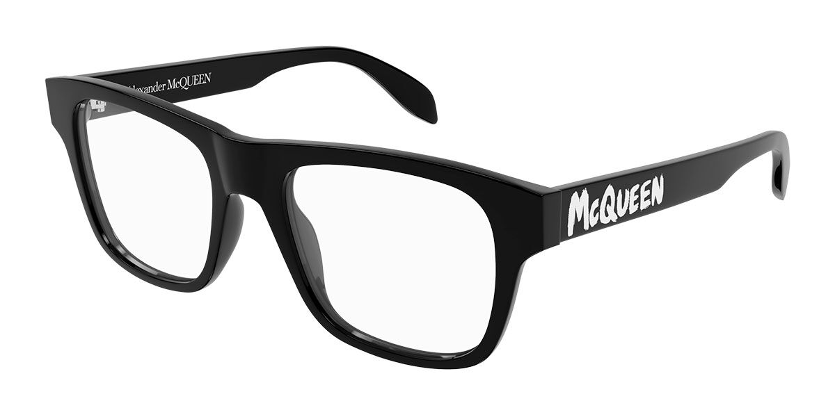 Alexander McQueen AM0389O 001 Eyeglasses in Black | SmartBuyGlasses USA