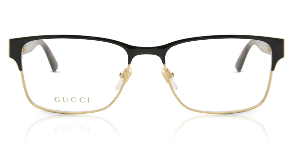 Gucci GG0750O 002 Eyeglasses in Black Havana Gold | SmartBuyGlasses USA