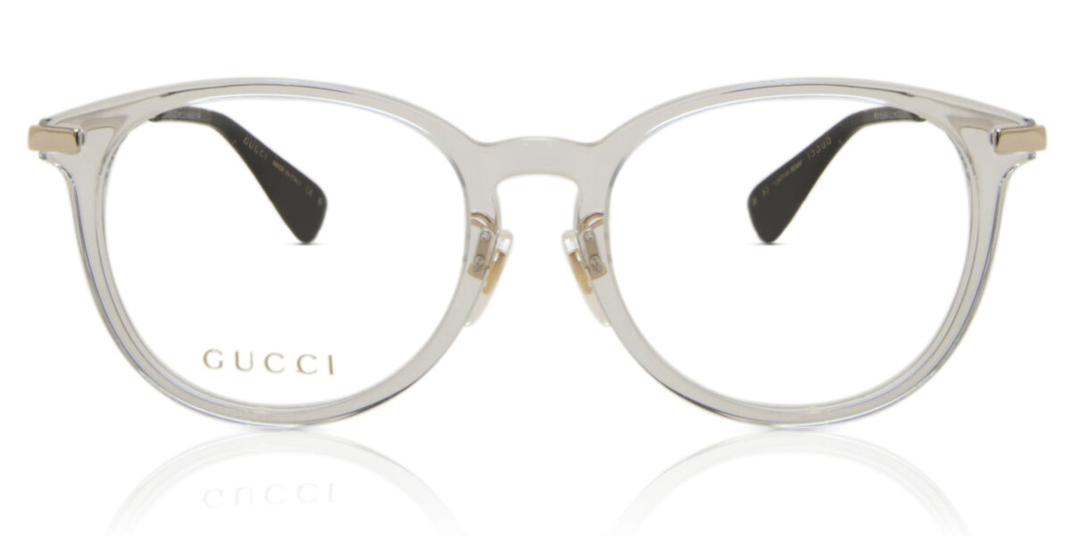 Gucci GG1014OA Asian Fit 003 Eyeglasses in Shiny Light Grey | SmartBuyGlasses USA