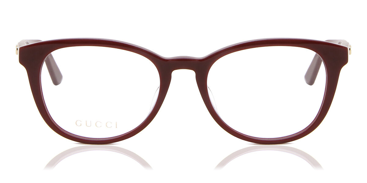 Gucci GG0866OA Asian Fit 003 Glasses Burgundy Red | SmartBuyGlasses UK